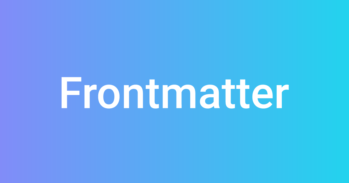 Frontmatter - Scipress