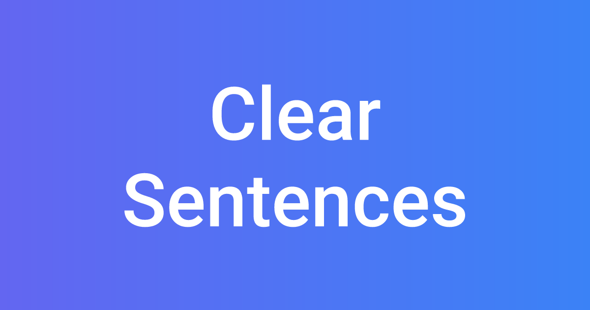 Clear Sentences - Scipress