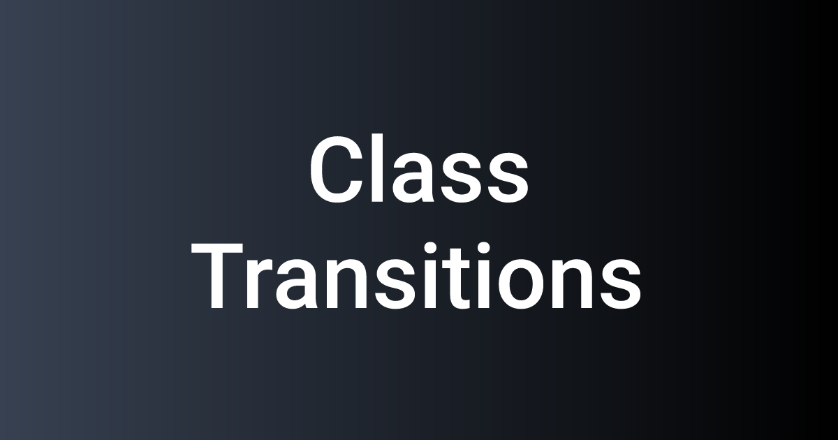 Class Transitions - Scipress