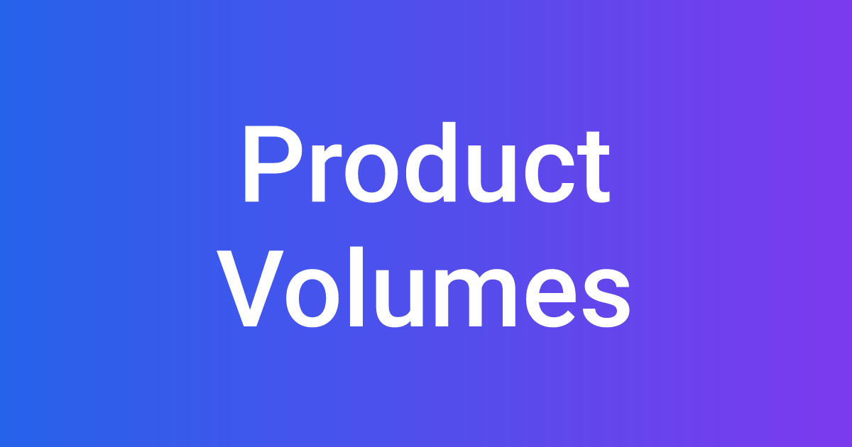 Product Volumes - Scipress
