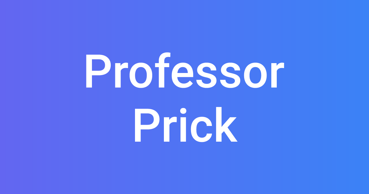 Professor Prick - Scipress