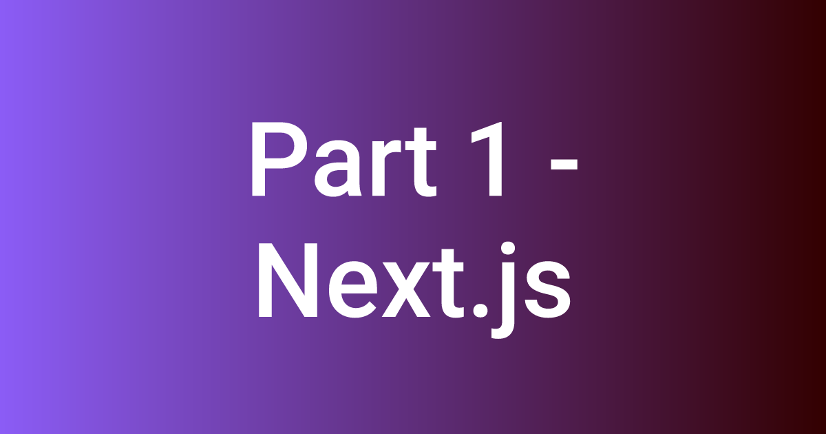 Part 1 - Next.js - Scipress