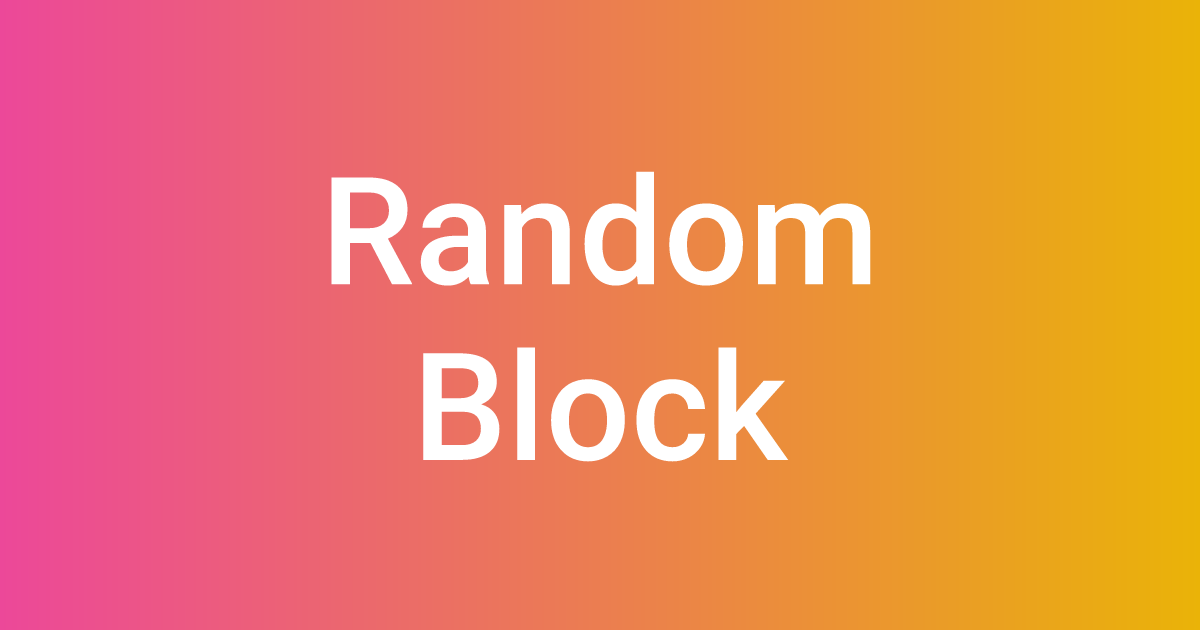 Random Block - Scipress